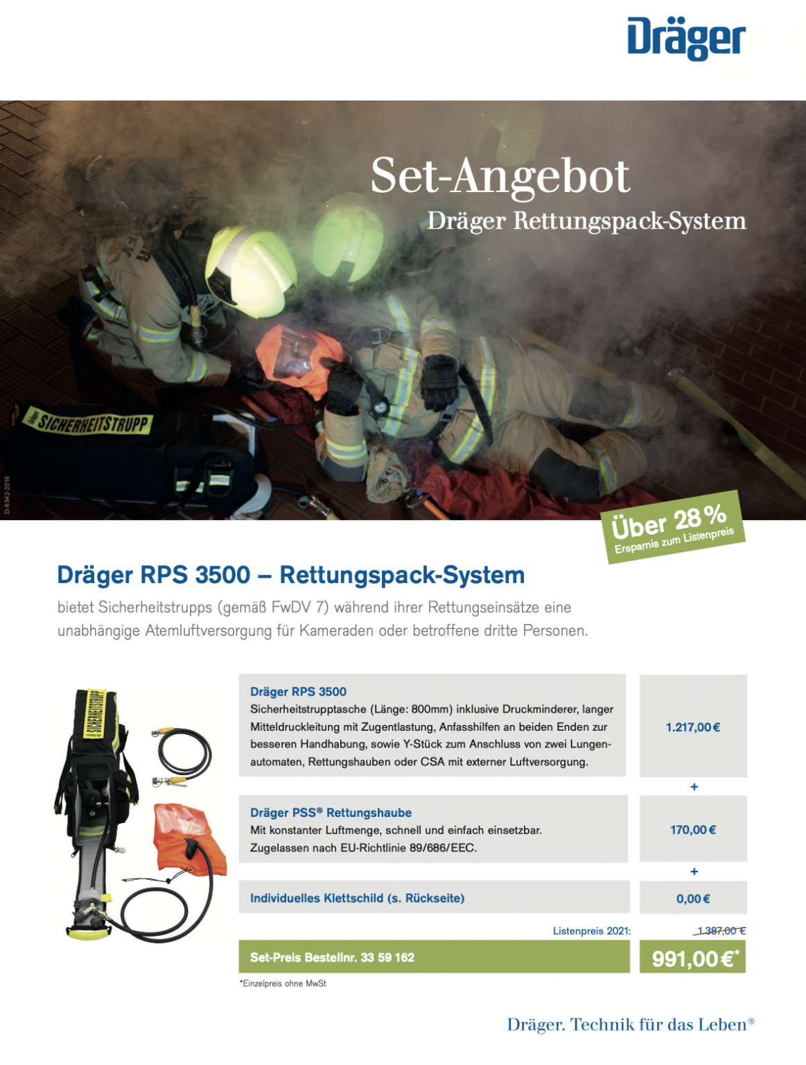Dräger RPS 3500 Rettungspack | Bastian GmbH Feuerwehrtechnik